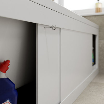 Affine Side Front Storage Bath Panel for 1700 Straight Baths Lockable ...