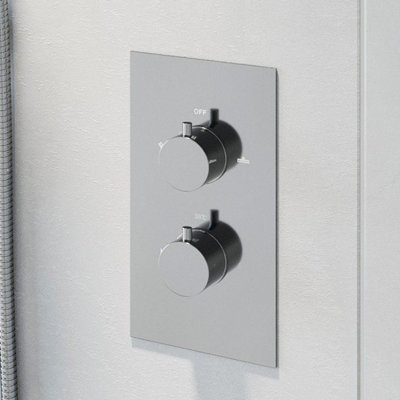 AFFINE THERMOSTATIC CONCEALED ROUND SHOWER WALL MOUNTED PENCIL HANDSET ...