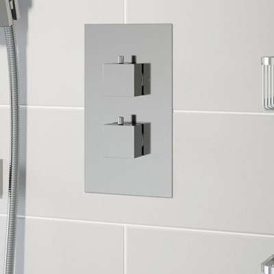 Affine Thermostatic Concealed Square Shower Ceiling Mounted Adjustable ...