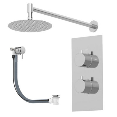 Affine Thermostatic Concealed Valve Round Shower Wall Mounted Bath ...