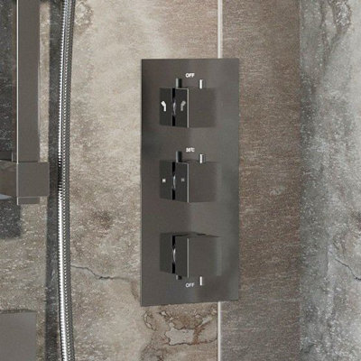 Affine Thermostatic Square Concealed Shower Ceiling Mounted Adjustable ...