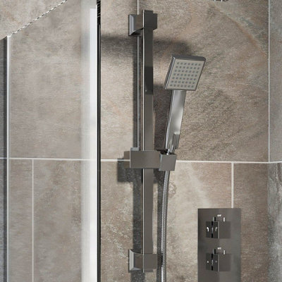 Affine Thermostatic Square Concealed Shower Ceiling Mounted Adjustable ...