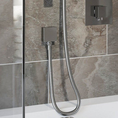 Affine Thermostatic Square Concealed Shower Ceiling Mounted Adjustable ...