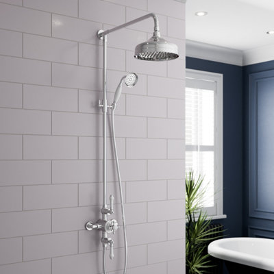 Affine Traditional Thermostatic Shower Mixer Crosshead Valve Retro ...