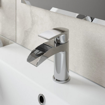 Affine Waterfall Bathroom Basin Sink Mixer Tap Bath Shower Mixer Tap ...