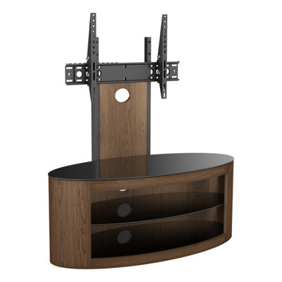 AFFINITY BUCKINGHAM 1M OVAL TV STAND, FOR TVS 32-65" - WALNUT
