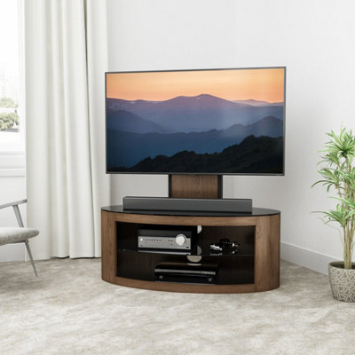 Affinity Buckingham 1m Oval TV Stand, for TVs 32-65" - Walnut