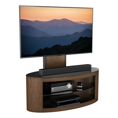 Affinity Buckingham 1m Oval TV Stand, for TVs 32-65" - Walnut