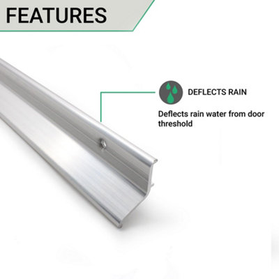 AFIT Aluminium Door Rain Deflector 914mm | DIY at B&Q