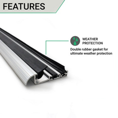 AFIT Aluminium Door Threshold Seal - 44mm Inward Opening - 914mm