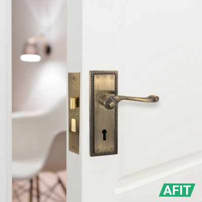 AFIT Antique Brass Sashlock - Fire Rated & CE Approved Mortice Door ...