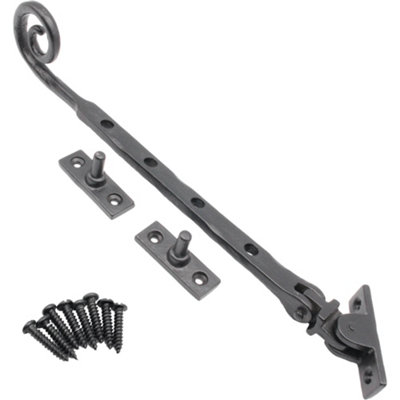 AFIT Black Antique Iron Curly Tail Casement Window Stay - 10"/250mm ...