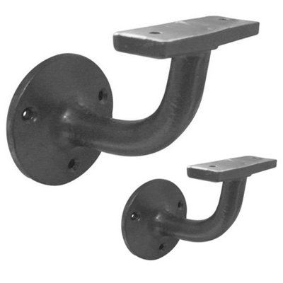 AFIT Black Antique Iron Handrail Bracket - 70mm - Pack of 2 | DIY at B&Q