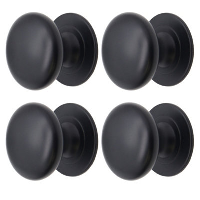 AFIT Black Cupboard Cabinet Knobs - 32mm Matt Black Door, Cupboard, Cabinet & Drawer Knobs - 2 Pack