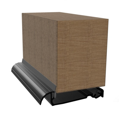 AFIT Black Door Threshold Seal - 56mm Inward Opening - 1829mm