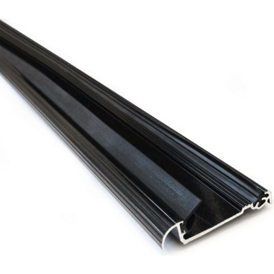 AFIT Black Door Threshold Seal Draught Excluder - 56mm Inward Opening ...