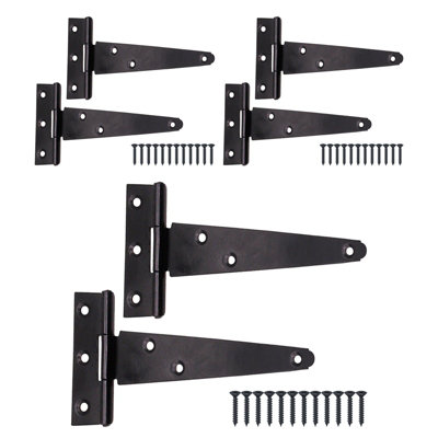 AFIT Black Gate Tee Hinges - 150mm / 6 Inch T Hinges for Small Wooden ...