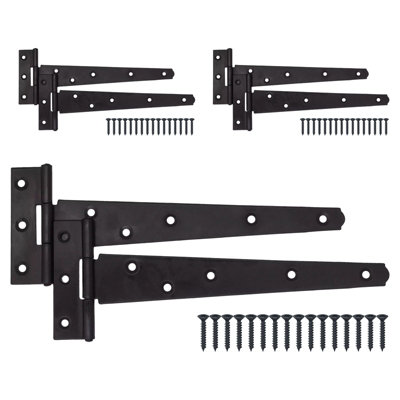 AFIT Black Gate Tee Hinges - 300mm / 12 Inch Extra Heavy Duty T Hinges ...