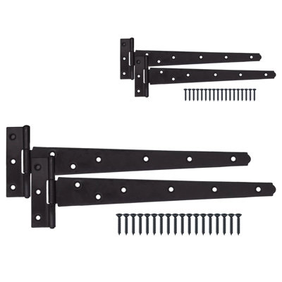 AFIT Black Gate Tee Hinges - 600mm / 24 Inch Extra Heavy Duty T Hinges ...