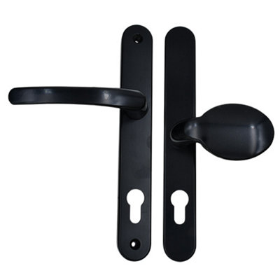 AFIT Black UPVC Lever Pad Door Handles - 92mm PZ Centres External/62mm ...