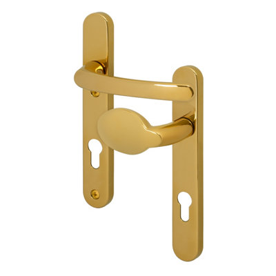 AFIT Brass UPVC Door Handles, Lever Pad Front Door Handles, 92mm PZ ...