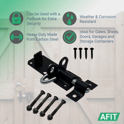 AFIT Brenton Pad Lock Bolt Padbolt Lockable Sliding Gate Bolt Heavy ...