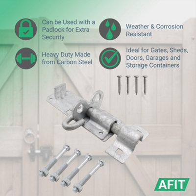 AFIT Brenton Pad Lock Bolt Padbolt Lockable Sliding Gate Bolt Heavy ...