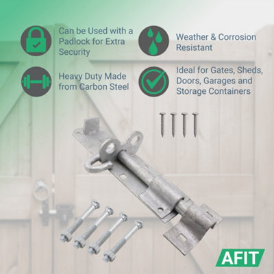 AFIT Brenton Pad Lock Bolt Padbolt Lockable Sliding Gate Bolt Heavy ...