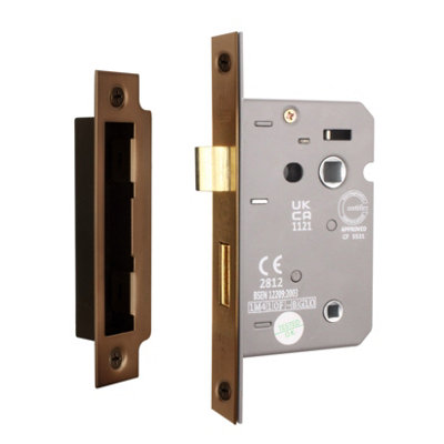 AFIT Bronze Bathroom Lock - Fire Rated & CE Approved Mortice Door Lock ...