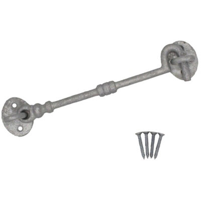 AFIT Cabin Hook PACK of 2 Galvanised Cast Iron 200mm Heavy Duty French ...