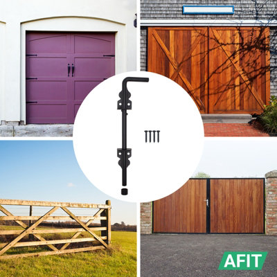 AFIT Cane Drop Down Bolt 12 Inch 300mm Black Cane Drop Bolt for Gates ...