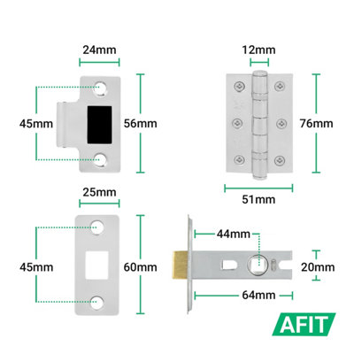 AFIT Chrome Door Handle With Satin Nickel Feature Lever for Internal ...