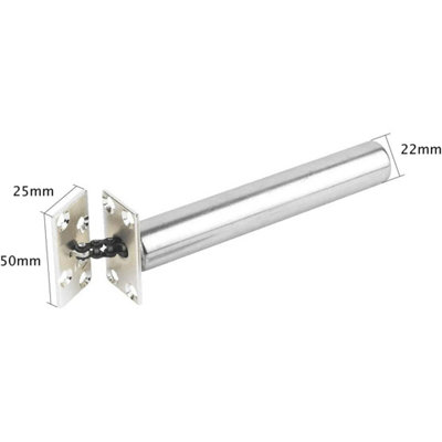 AFIT Concealed Chain Door Closer Adjustable Spring Silver Square Forend