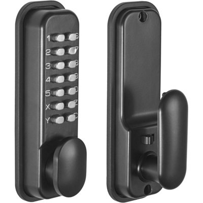 AFIT Digital Door Code Lock Push Button Mechanical - Matt Black