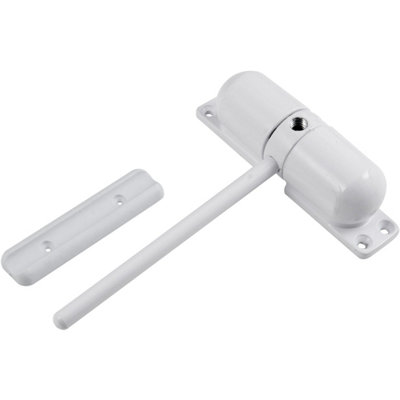 AFIT Door Closer - White Surface Mounted Push Arm
