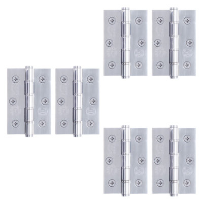AFIT Door Hinges Polished Stainless Steel Washered Butt Hinges Fire ...