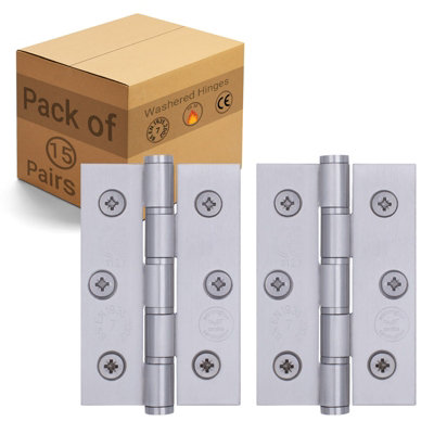 AFIT Door Hinges Satin Stainless Steel Washered Butt Hinges Fire Rated ...