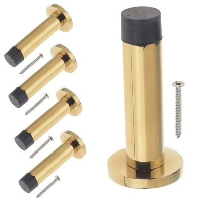 AFIT Door Stop Projection Wall Door or Skirting Mounted 70mm - PVD ...