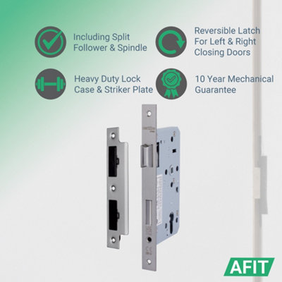 AFIT Euro Escape Lock Emergency Exit DIN Square Faceplate Satin ...
