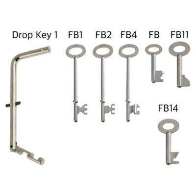 AFIT FB KEY SET FIRE BRIGADE MASTER KEY SET 3 WITH 6 KEYS AND DROP KEY
