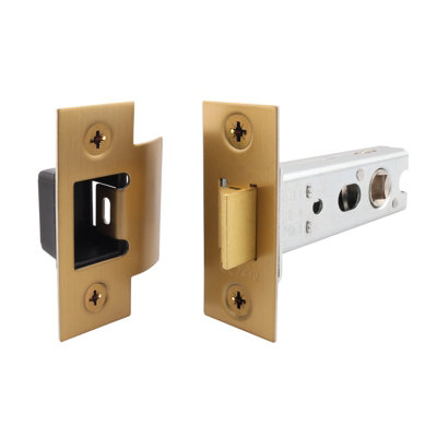 AFIT Fire Rated Tubular Latch - Satin Brass 102mm / 4 Inch Tubular ...