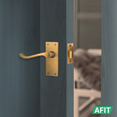 AFIT Fire Rated Tubular Latch - Satin Brass 102mm / 4 Inch Tubular ...