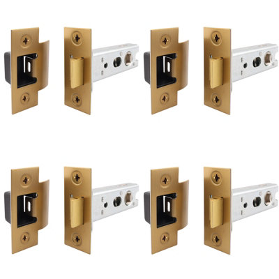 AFIT Fire Rated Tubular Latch - Satin Brass 76mm / 3 Inch Tubular Latch ...