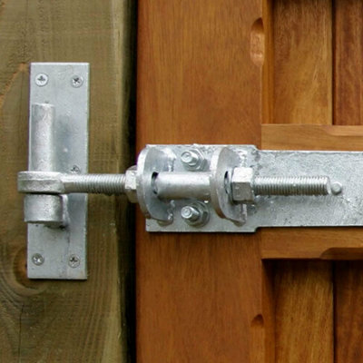 AFIT Galvanised Gate Hinge Pin On Rectangular Plate Bracket 200 x 75mm ...