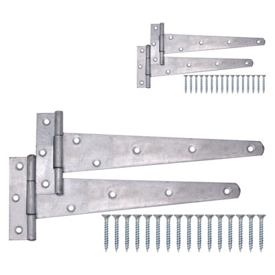 AFIT Galvanised Gate Tee Hinges - 300mm / 12 Inch Heavy Duty T Hinges ...