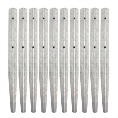 AFIT Galvanised Steel Timber Railway Sleeper Pin Bracket 360mm - Pack of 10