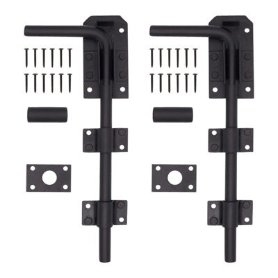 AFIT Gate Bolt Drop Down Pattern Heavy Duty Black 12 Inch 300mm Gates ...