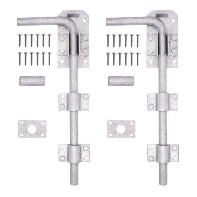 AFIT Gate Bolt Drop Down Pattern Heavy Duty Galvanised 18 Inch 450mm ...