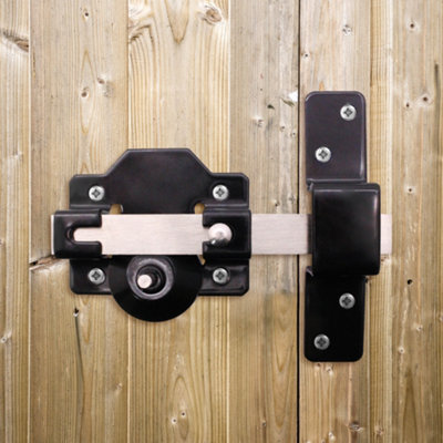AFIT Gate Bolt Lock Long Throw and Pull Handle Suit Gates up to 50mm ...