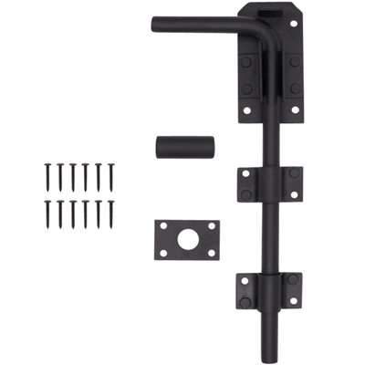 AFIT Gate Drop Bolt - Heavy Duty Black 18 Inch / 450mm Gate / Garage ...